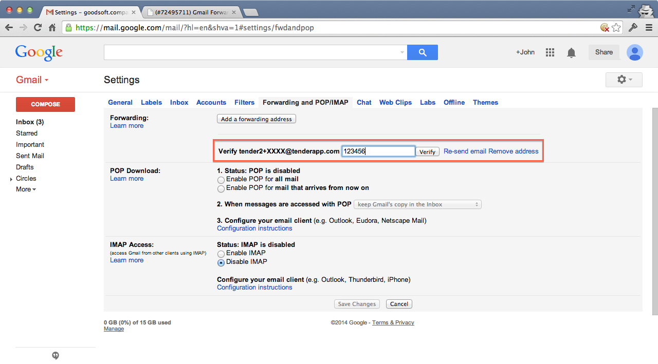 Setting Up Forwarding In Gmail Email Integration Knowledge Base